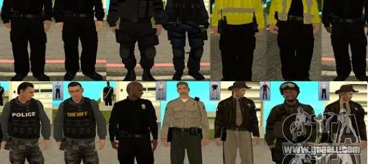 Pak skins LAPD for GTA San Andreas
