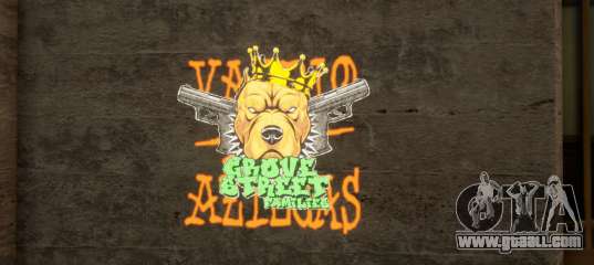 Grove Street Graffiti Replacer HD Textured Custom for GTA San Andreas ...
