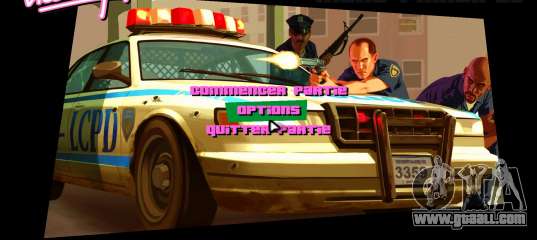 GTA 4 Artwork menu for GTA Vice City